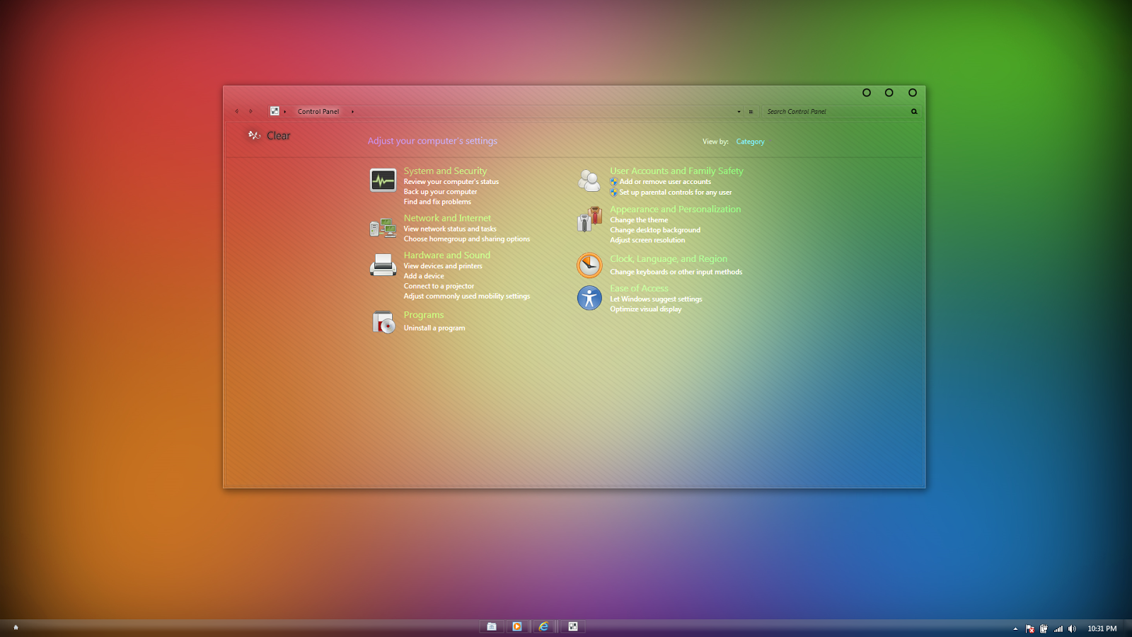 Genuine Customize: Clear 3.0 glass for windows 7 Genuine Customize: Clear 3.0 glass for windows 7