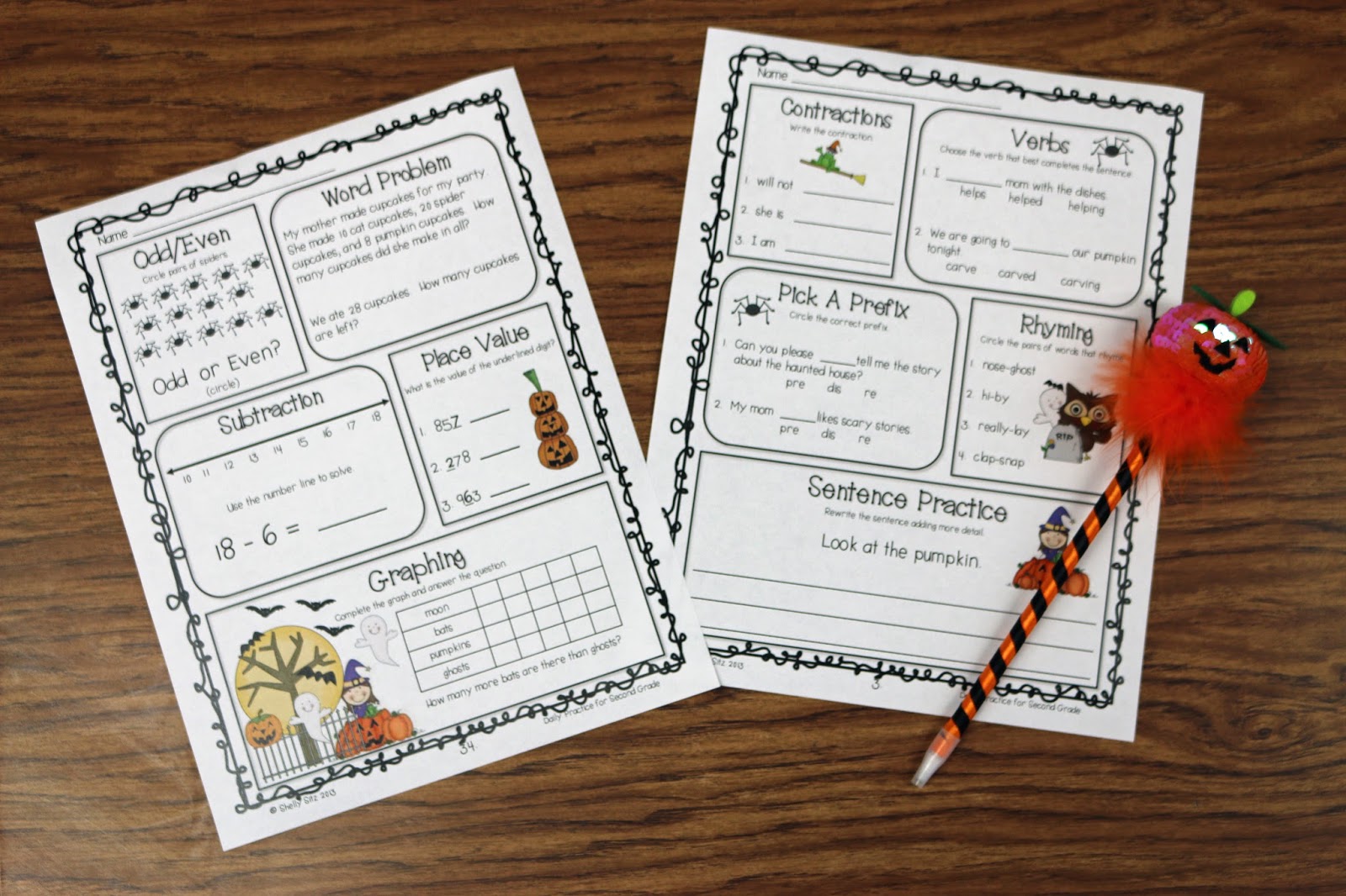 Halloween Math Freebies for Second Grade and More - Second Grade ...