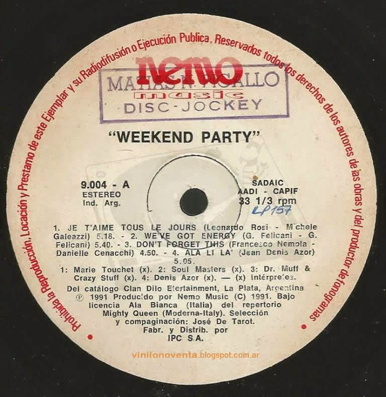 Weekend Party VA 12 1991 Vinilo Noventa weekend-party-va-12-1991-vinilo-noventa