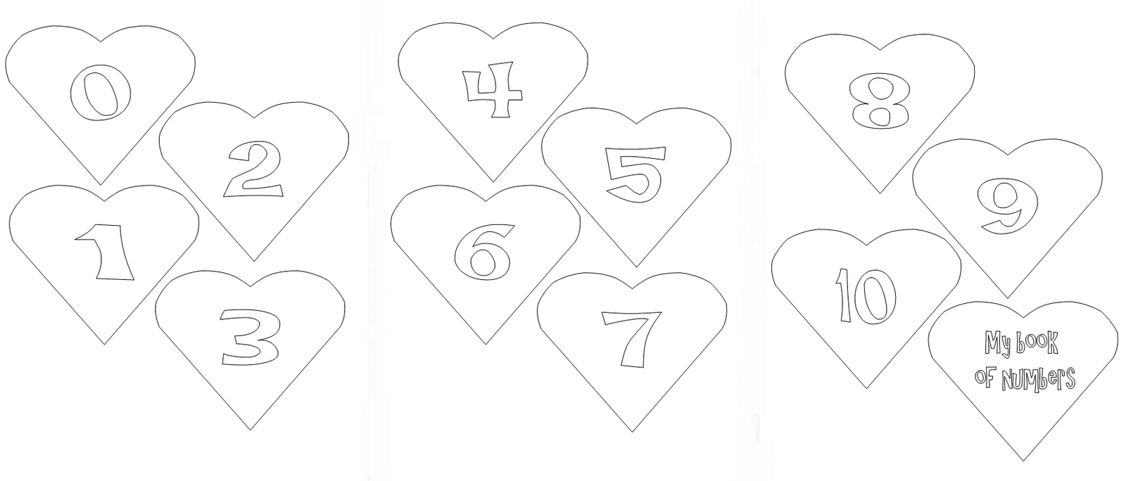 a muslim homeschool: Heart number flashcards / book 0-10