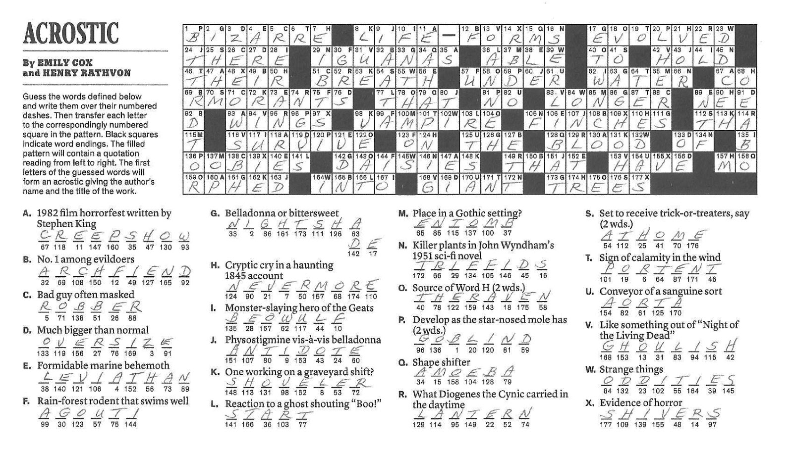 The New York Times Crossword In Gothic 10 21 12 Galapagos The Acrostic the-new-york-times-crossword-in-gothic-10-21-12-galapagos-the-acrostic