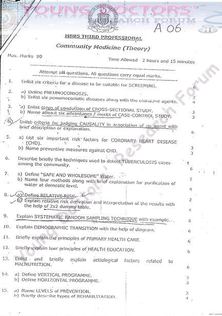Community Medicine Past Papers Held By UHS 3rd Professional MBBS community-medicine-past-papers-held-by-uhs-3rd-professional-mbbs