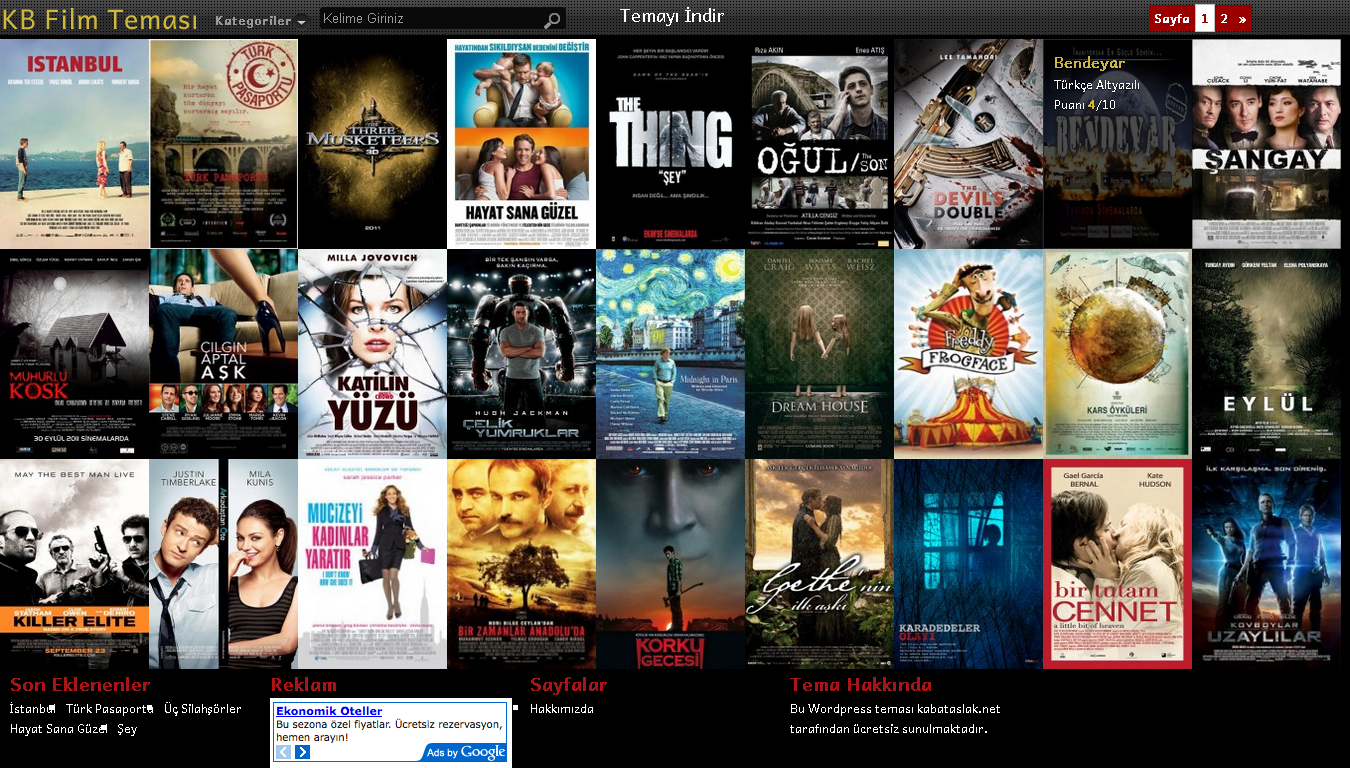 Wordpress KB Film v3 Teması - Script Hocasi