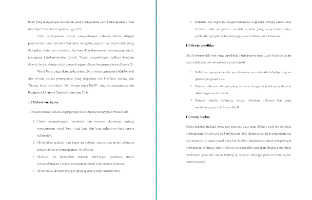 Makalah Visual Basic 6.0 | Contoh Makalah Kita