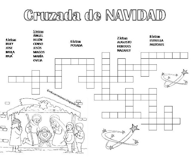 Crucigrama navidad - Imagui