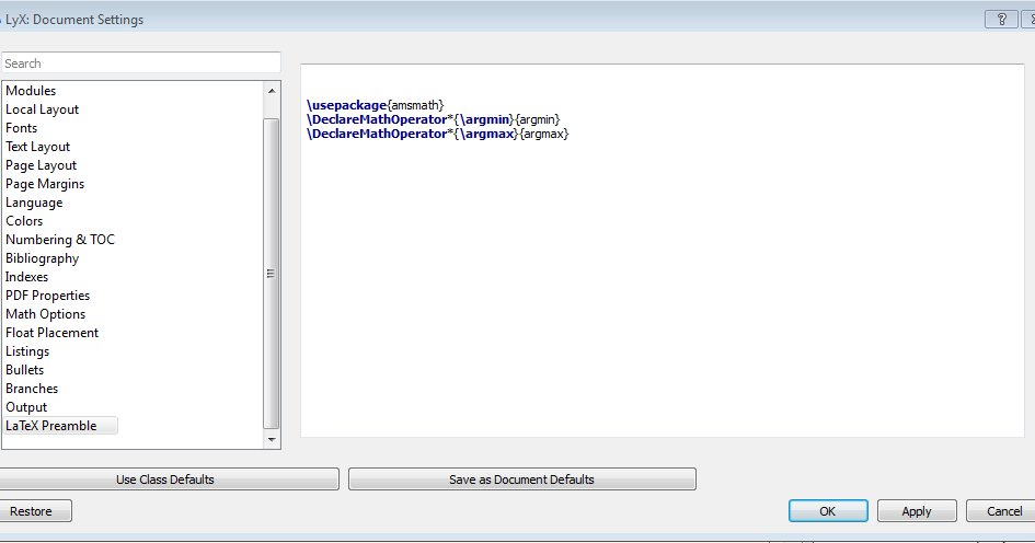 All Things Education: How To Add Argmin And Argmax To Lyx