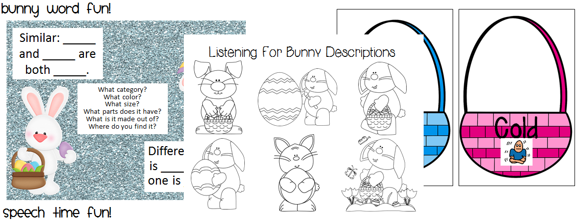 Bunny Word Fun! - Speech Time Fun: Speech and Language Activities
