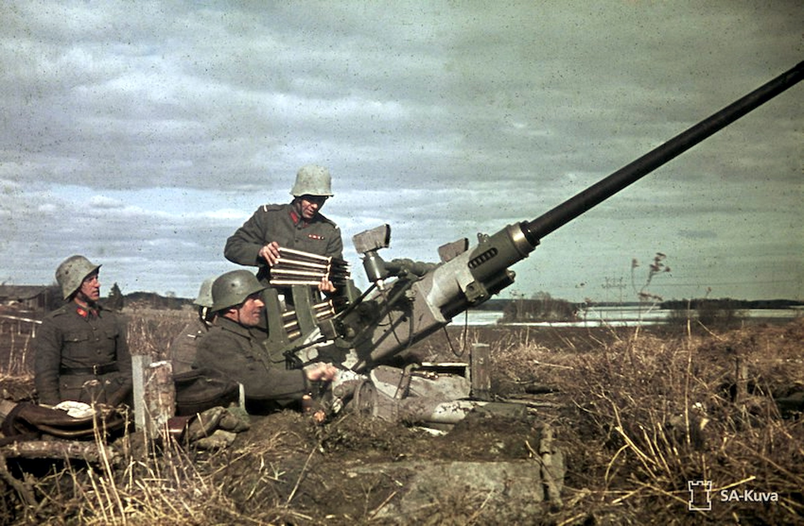 World War II In Color Finnish Bofors AA Gun In Position world-war-ii-in-color-finnish-bofors-aa-gun-in-position
