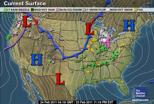 Current Us Surface Weather Map - Map Current Us Surface Weather Map - Map