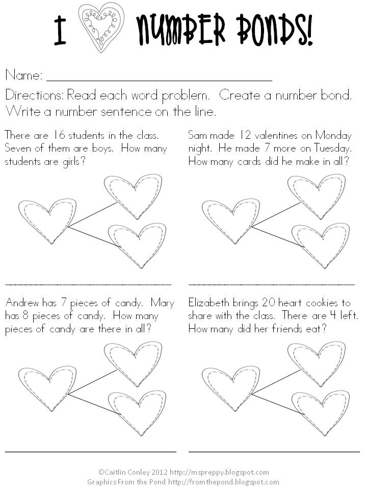 I {Heart} Number Bonds! - Classroom Freebies