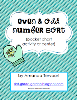 First Grade Garden: Math Freebie! {Even and Odd Number Sort}