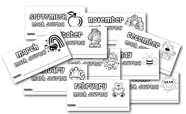 Math Journal Covers for the Year! - Classroom Freebies