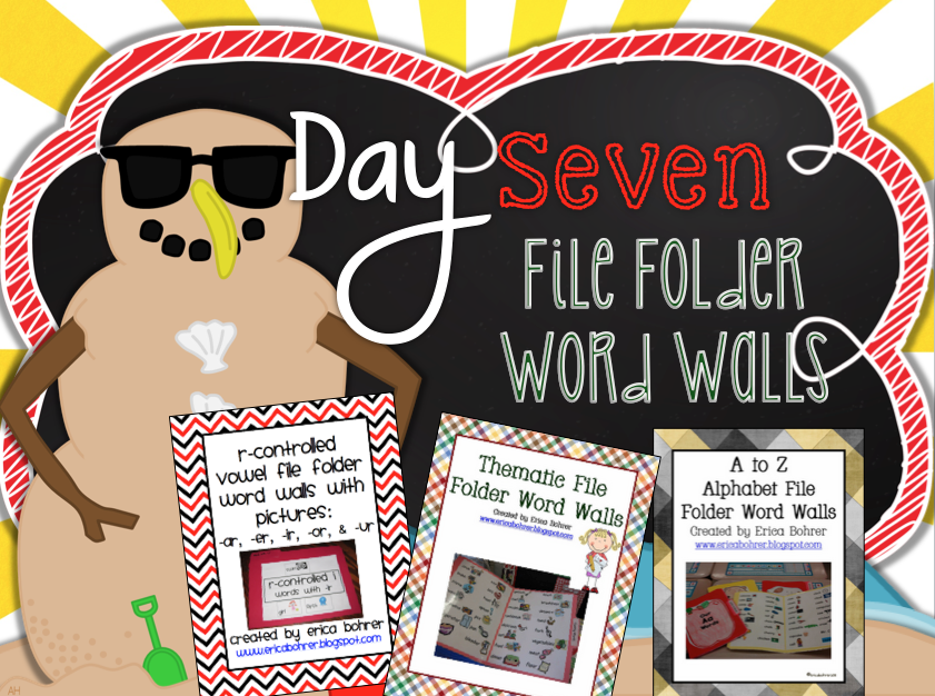 Christmas in July Day Seven – File Folder Word Walls and Freebies!