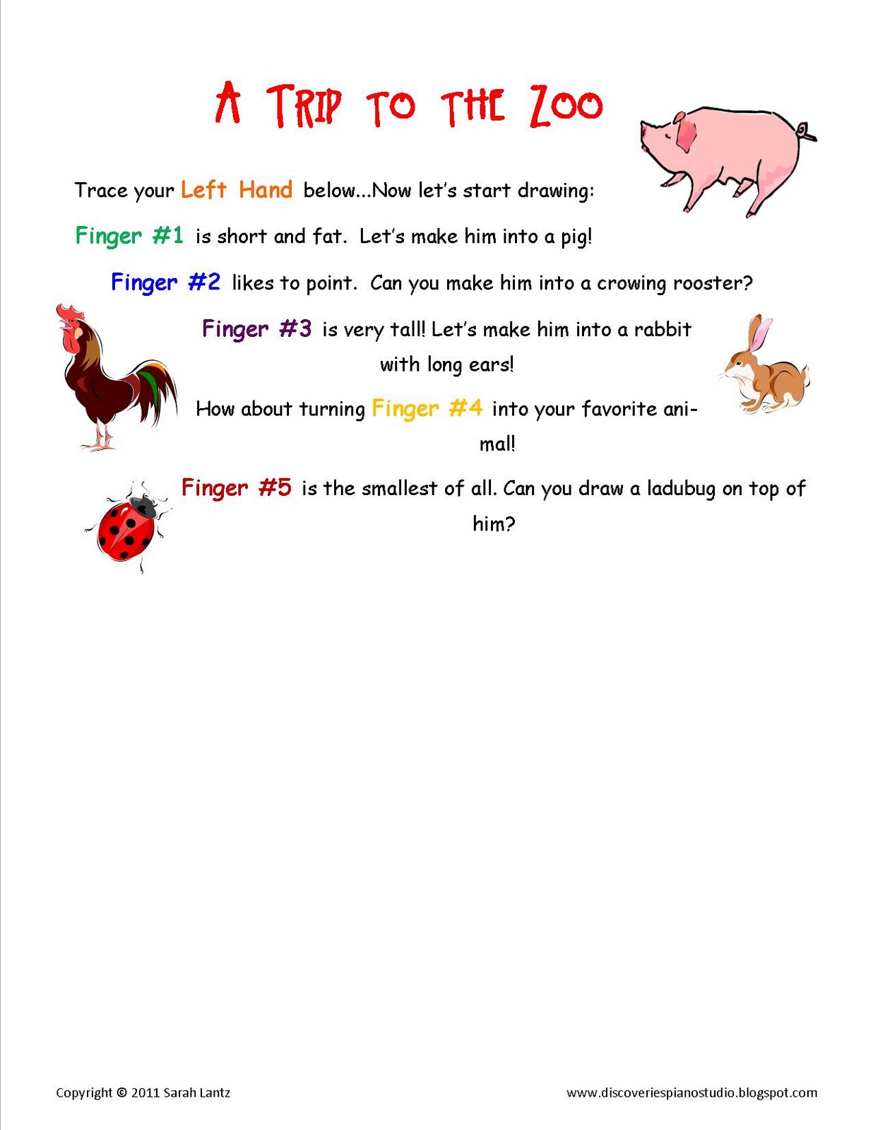 Discoveries Piano Studio Trip To The Zoo Finger Number Worksheet For discoveries-piano-studio-trip-to-the-zoo-finger-number-worksheet-for