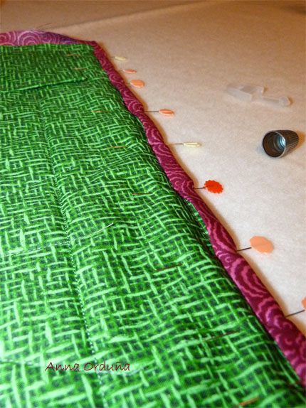 Anna Orduña - Mi Rincón de Patchwork: Tutorial: Bies simple para Quilts rectos