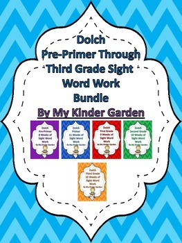 The Best of Teacher Entrepreneurs: Dolch Sight Word Work Bundle Pre ...