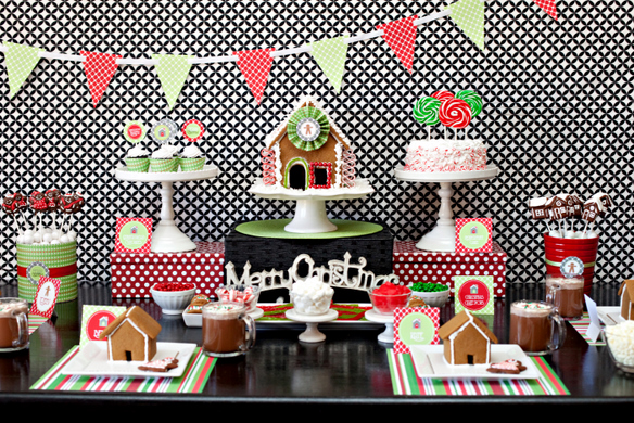 Kara's Party Ideas Gingerbread Themed Christmas Party - Free Printable ...