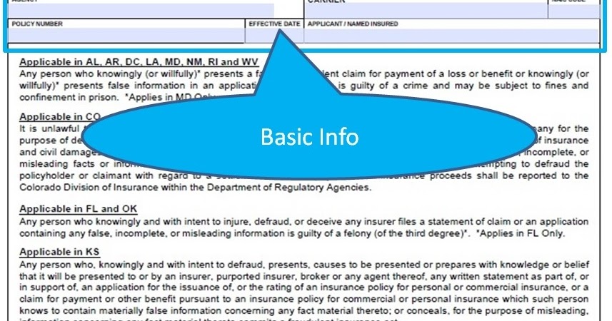 Simply-Easier-ACORD-Forms: Instructions ACORD 63 Fraud Statements Simply-Easier-ACORD-Forms: Instructions ACORD 63 Fraud Statements