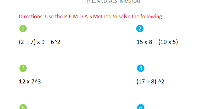 Bro and Sis Math Club: PEMDAS Method