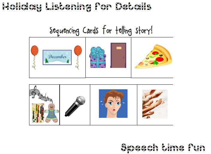 Holiday Listening for Details! - Speech Time Fun: Speech and Language ...