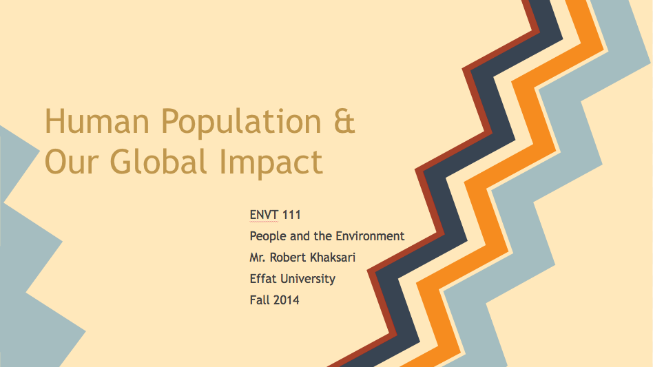 My Pale Blue Blog: Human Population and Our Global Impact (PPT)