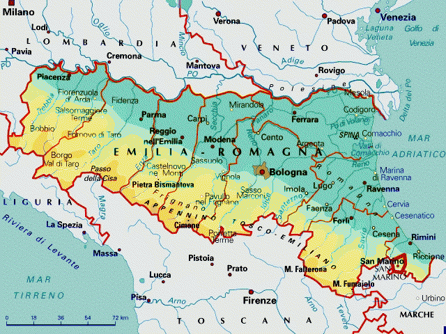 Mapa de Italia Ciudades