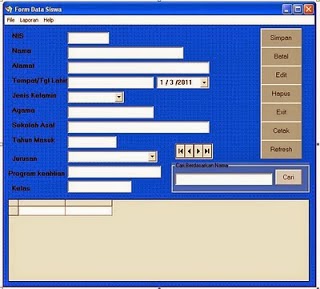 Form Data Siswa dengan Visual Basic | Perangkat Studi