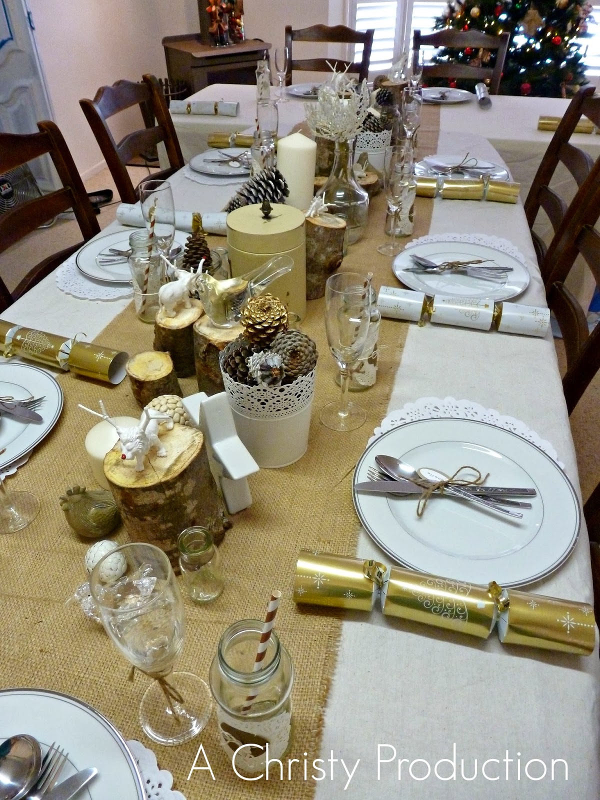 A Christy Production My Cream Gold Christmas Table Setting a-christy-production-my-cream-gold-christmas-table-setting