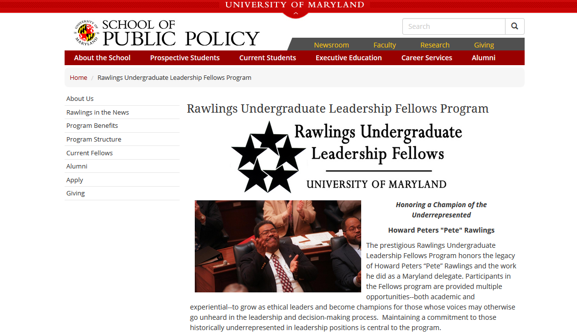 UMD PSYC E-News: Apply to the Rawlings Undergraduate Leadership Fellows Program! Deadline is ...