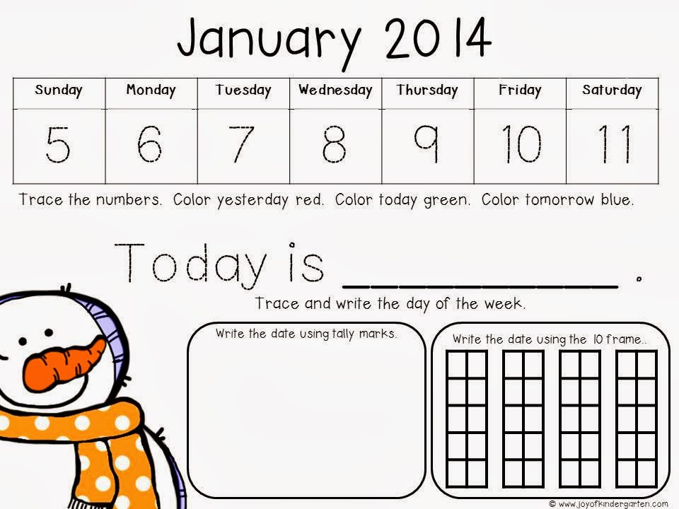 Introducing January Math Journals for Kindergarten