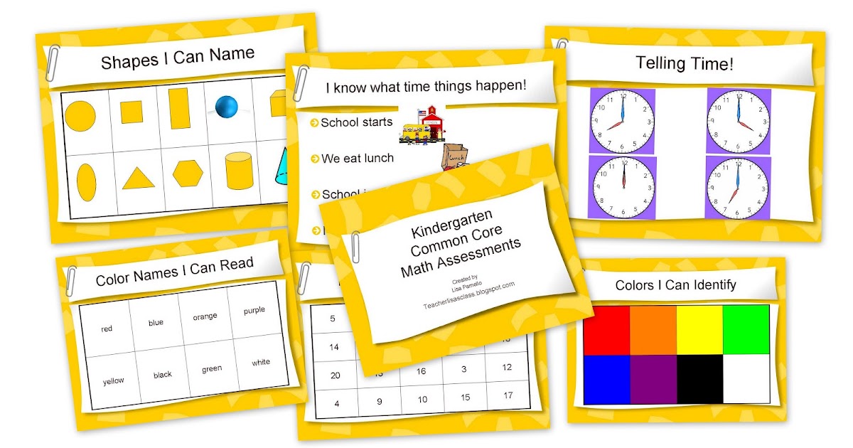 The Lower Elementary Cottage: Kindergarten Common Core Math Assessment