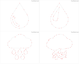 Dot to dot: Free printable Rain dot to dot drawing worksheet/activity ...