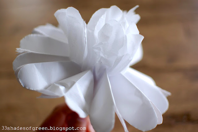 33 Shades of Green: Tissue Paper Flower Tutorial
