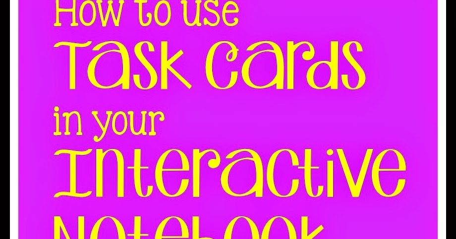 Using Task Cards in your Interactive Notebook - Coffee Cups and Lesson Plans
