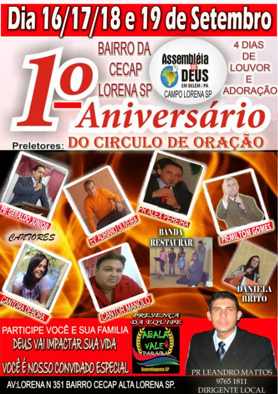 EVANGELISTA GERALDO JÚNIOR: CONGRESSO DO CIRCULO DE ORAÇÃO NA AD MIN ... EVANGELISTA GERALDO JÚNIOR: CONGRESSO DO CIRCULO DE ORAÇÃO NA AD MIN ...