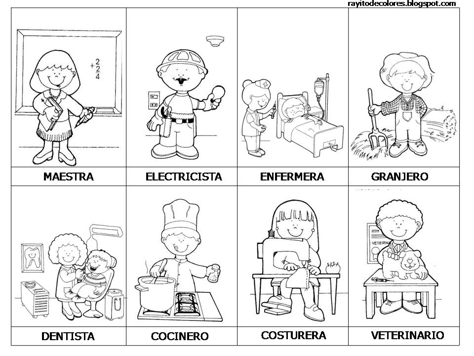 Rayito de Colores: Profesiones y oficios