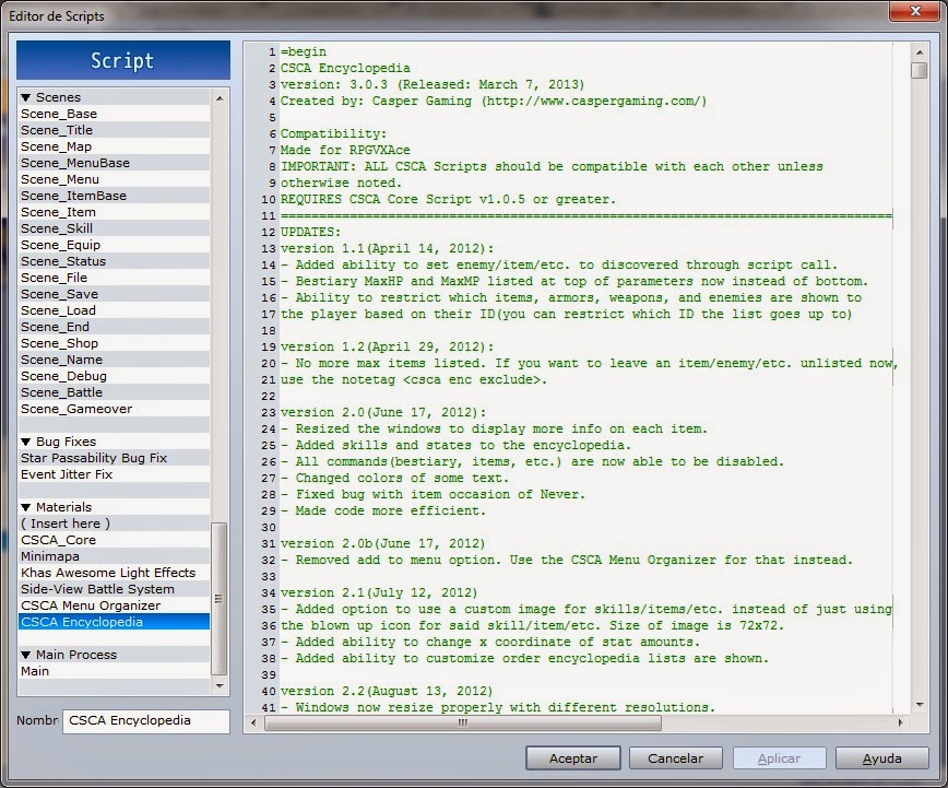 Videotutoriales para aprender RGSS3: Programa Videojuegos