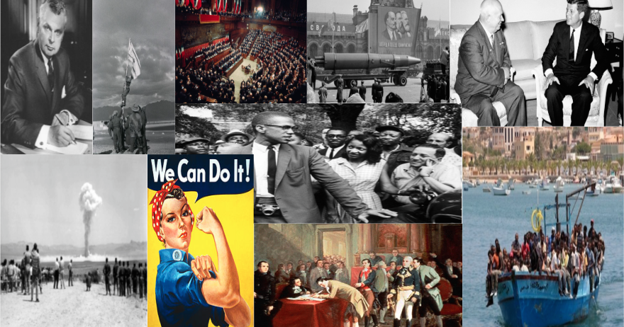 Siglo XX: Panorama que Cambió la Historia: Collage del Programa del IB en Sociales