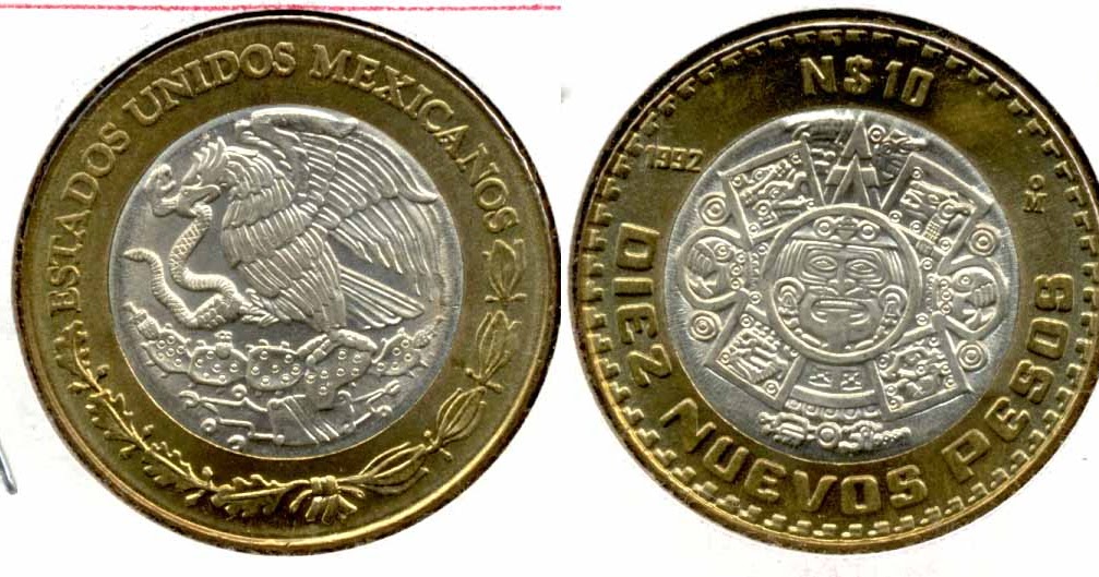 Mexican Coin Collection 1992 Present 10 Nuevo Peso Coin mexican-coin-collection-1992-present-10-nuevo-peso-coin