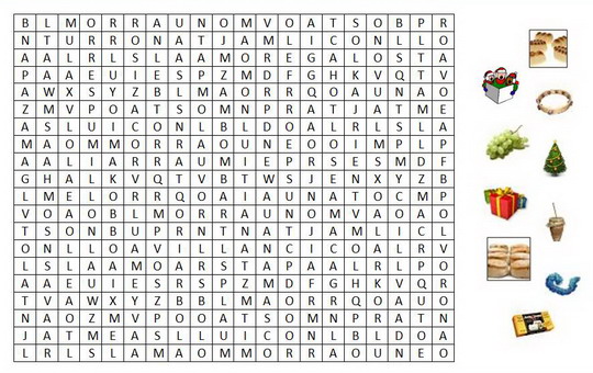 Sopa de letras sobre navidad - Imagui