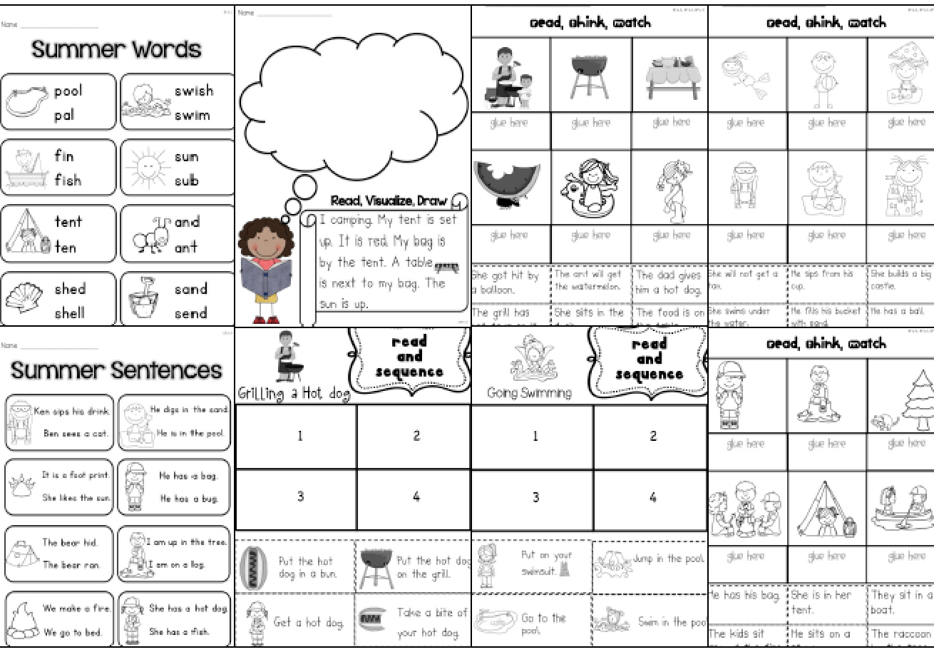 Summer Literacy Packs and TWO Summer Freebies - Sarah's Teaching Snippets