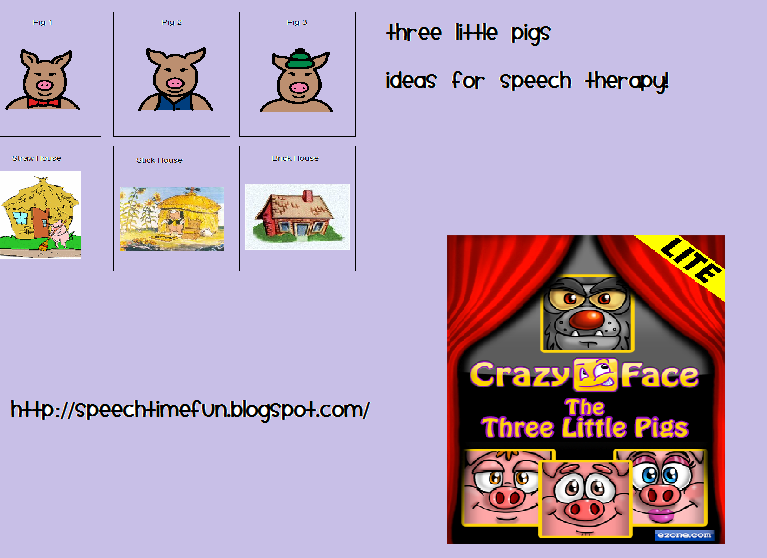 Three Little Pigs Activities for Speech Therapy - Speech Time Fun ...