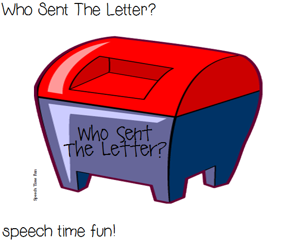 Speech Time Fun Who Sent The Letter speech-time-fun-who-sent-the-letter