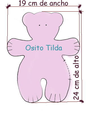 Patrones de ositos de tela - Imagui