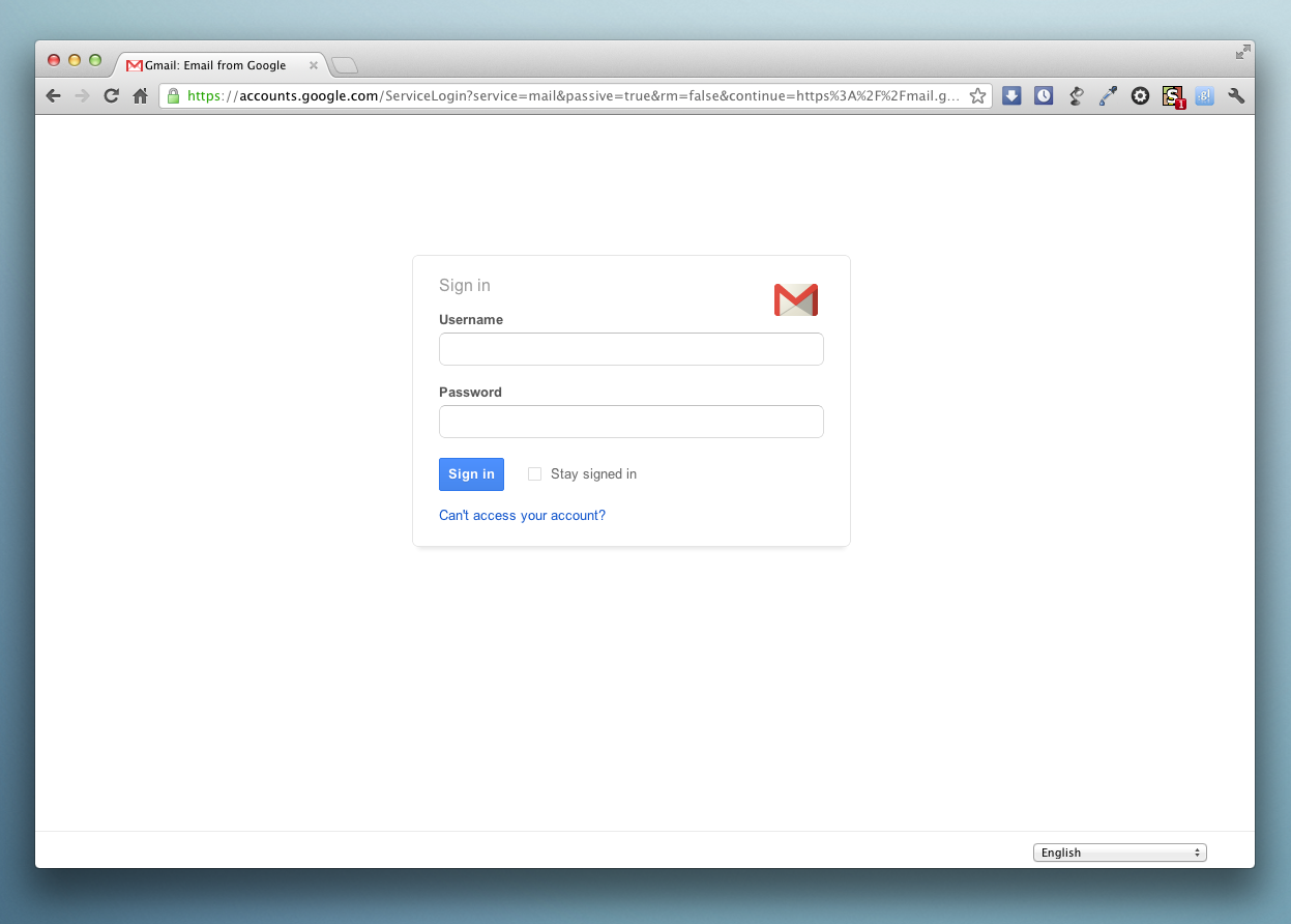 Creative Userstyles: Gmail Login Tottaly Clean