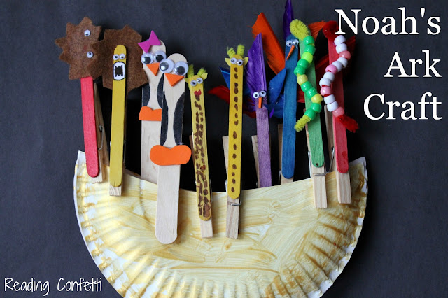 Noah's Ark Craft: Kid's Virtual Book Club ~ Reading Confetti