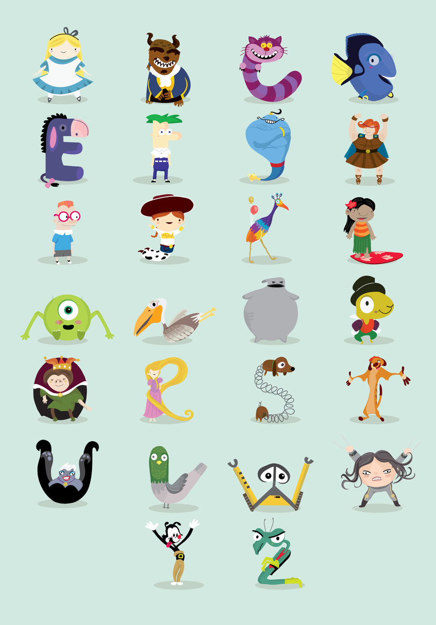 506Art Animated Characters Alphabet 506art-animated-characters-alphabet
