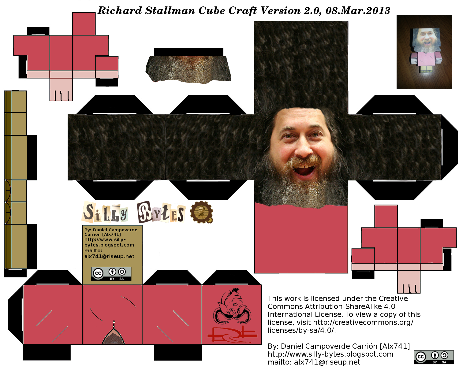 Silly Bytes: Cube Craft de Richard Stallman 2.0 Silly Bytes: Cube Craft de Richard Stallman 2.0