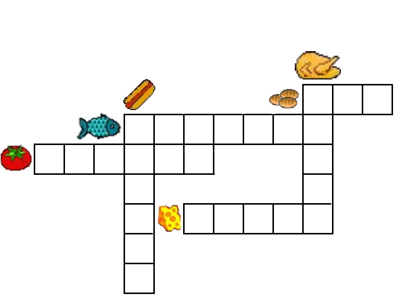 Los alimentos: CRUCIGRAMA DE ALIMENTOS