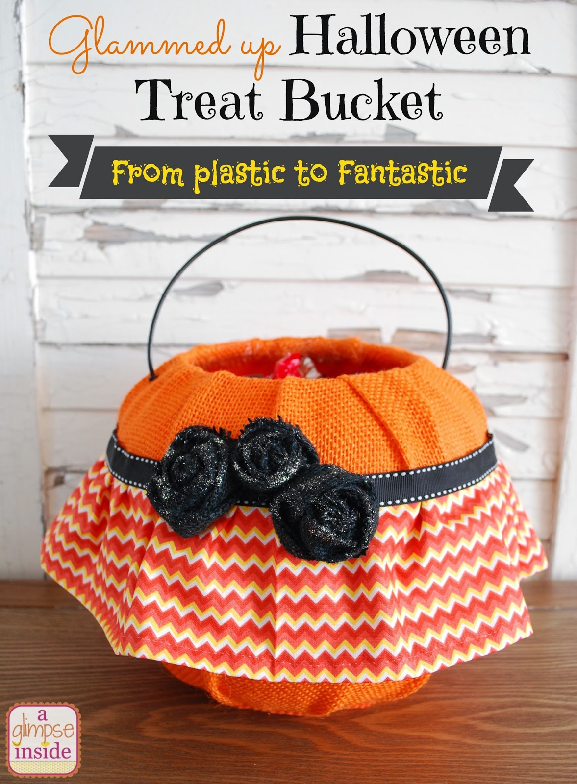 (20 crafty days of halloween) glammed up halloween treat bucket - See ...